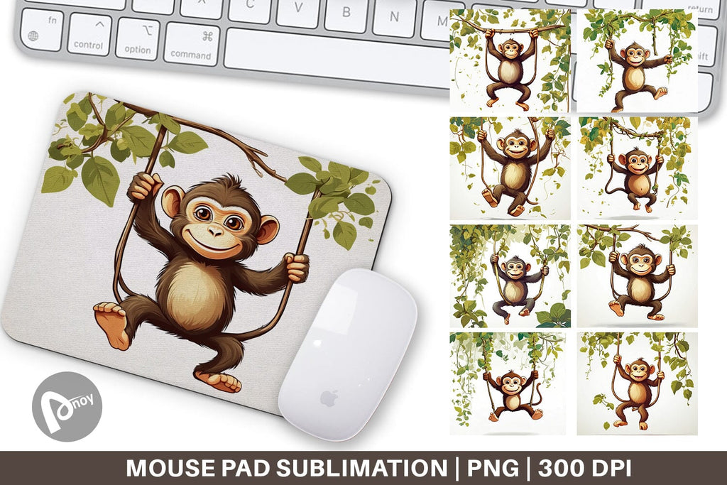Mouse Pad Cute Monkey - So Fontsy