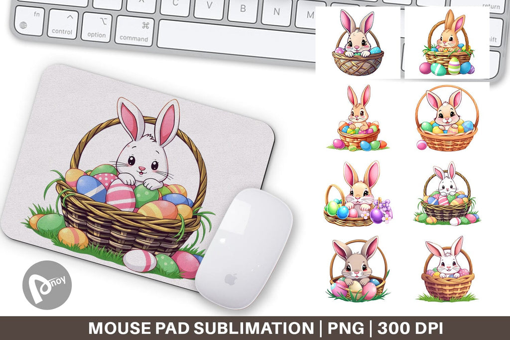 Mouse Pad Easter Rabbit - So Fontsy