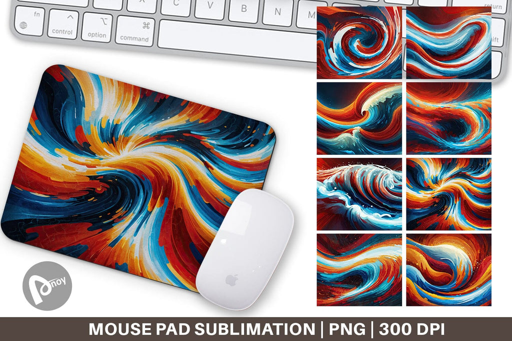 Mouse Pad Flowing Liquid Paint - So Fontsy
