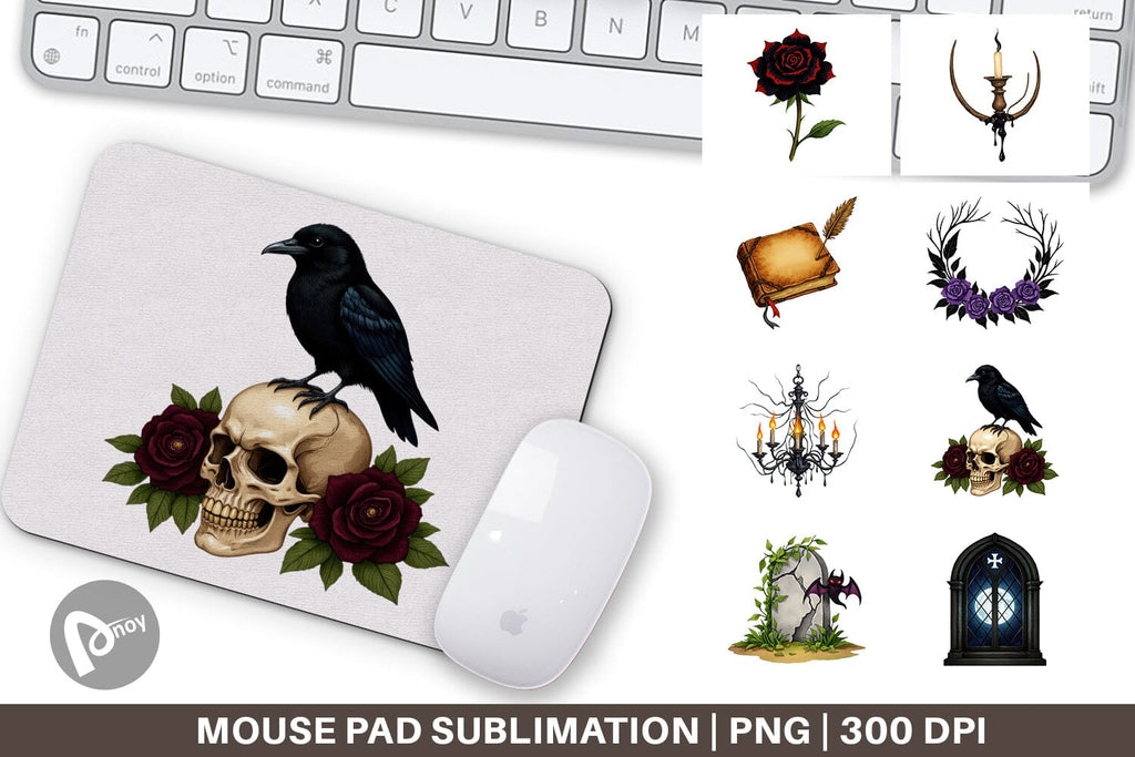 Mouse Pad Gothic Halloween Elegance - So Fontsy
