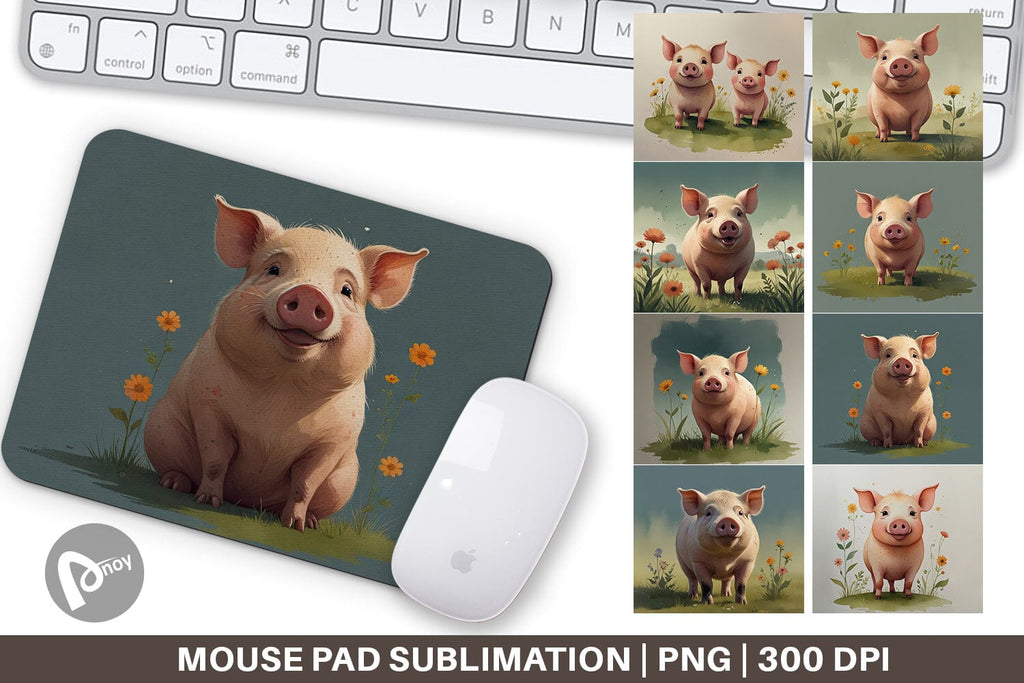 Mouse Pad Illustration Pig - So Fontsy