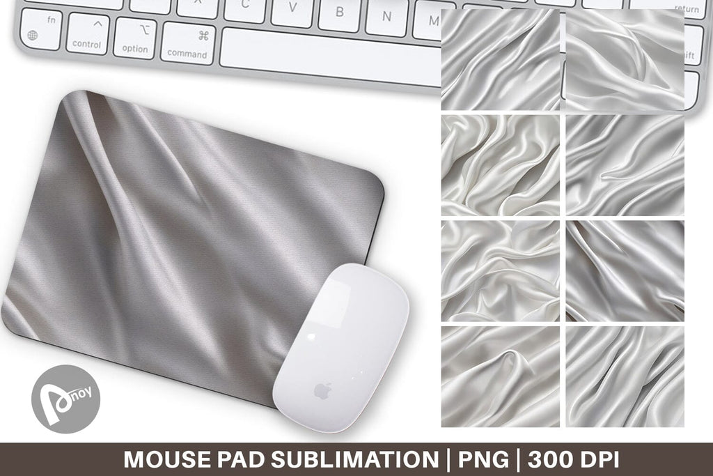 Mouse Pad Silver Silk Pattern - So Fontsy