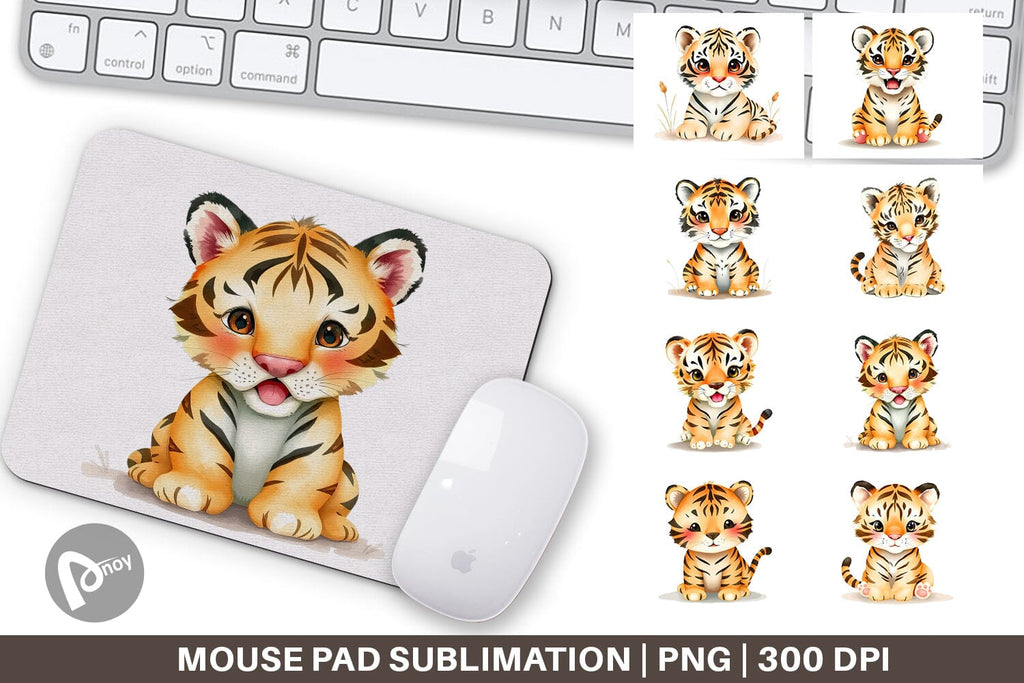 Mouse Pad Tiger Wildlife - So Fontsy