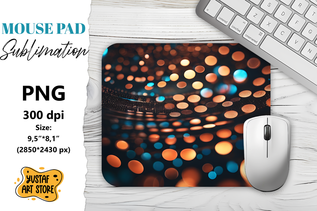 Abstract Mouse Pad sublimation design - So Fontsy