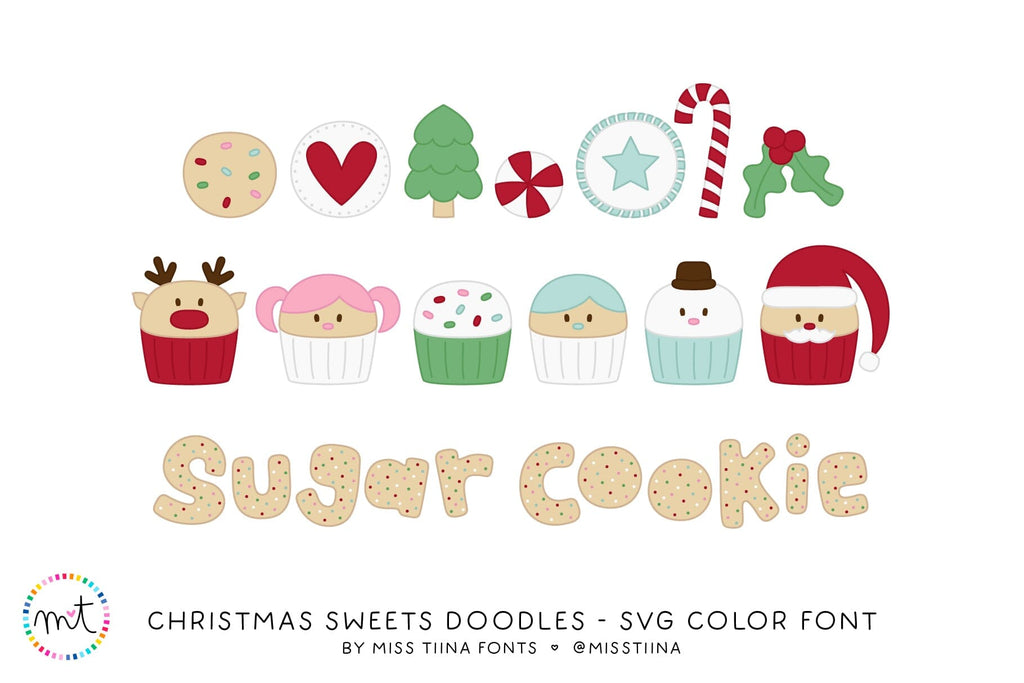 MTF Christmas Sweets Doodles - Color - So Fontsy
