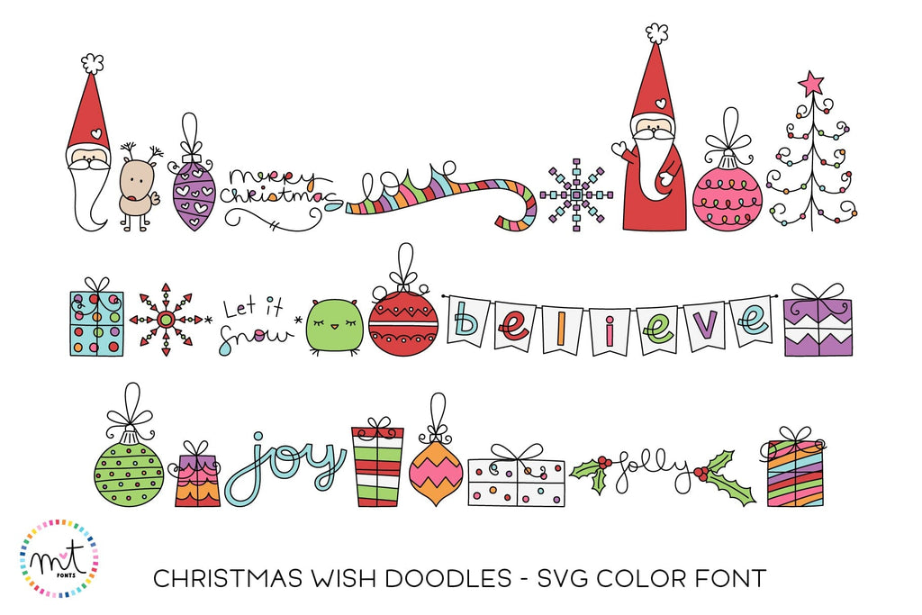 MTF Christmas Wish Doodles - So Fontsy