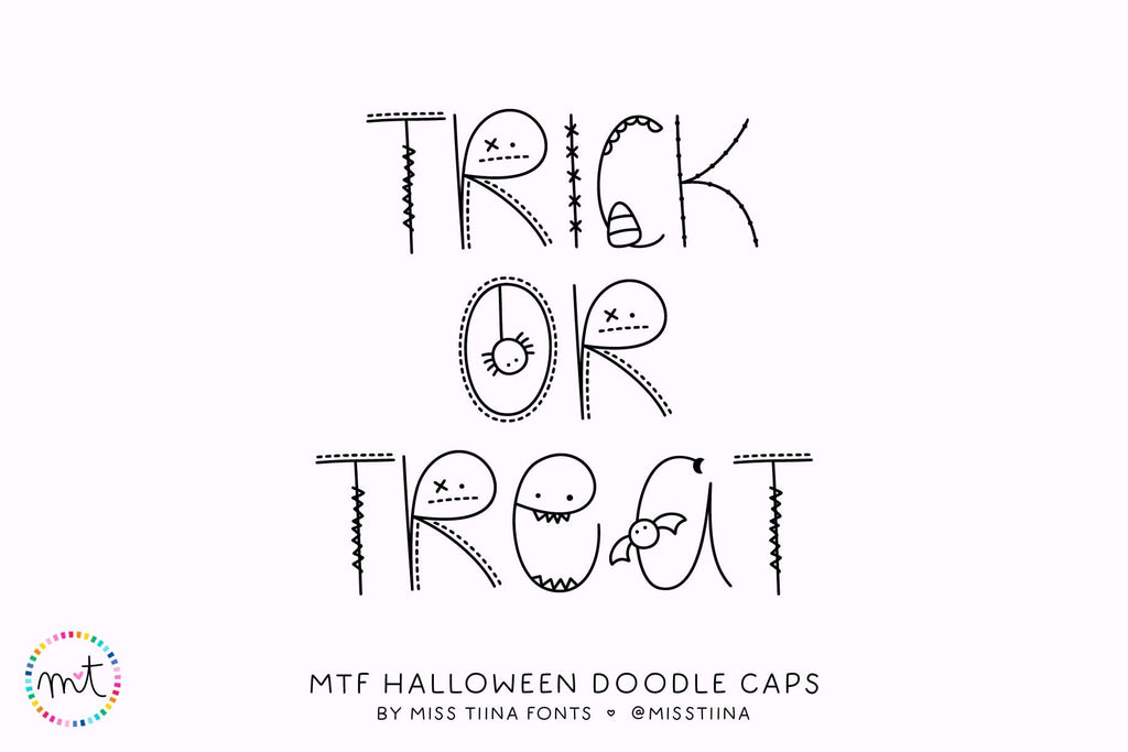 MTF Halloween Doodle Caps - So Fontsy