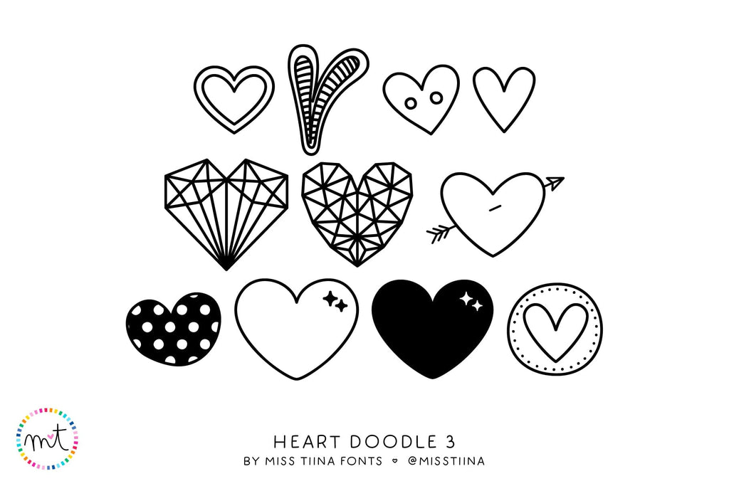 MTF Heart Doodle 3 - So Fontsy