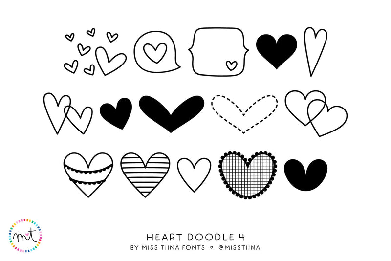MTF Heart Doodle 4 - So Fontsy