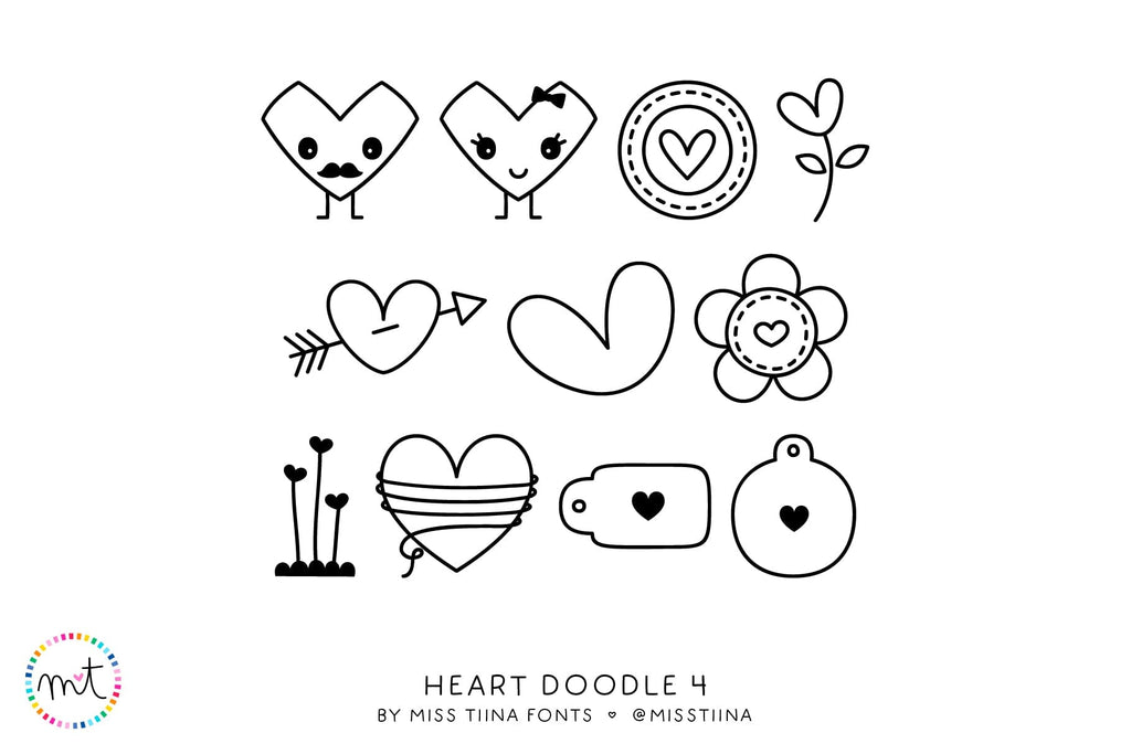 MTF Heart Doodle 4 - So Fontsy
