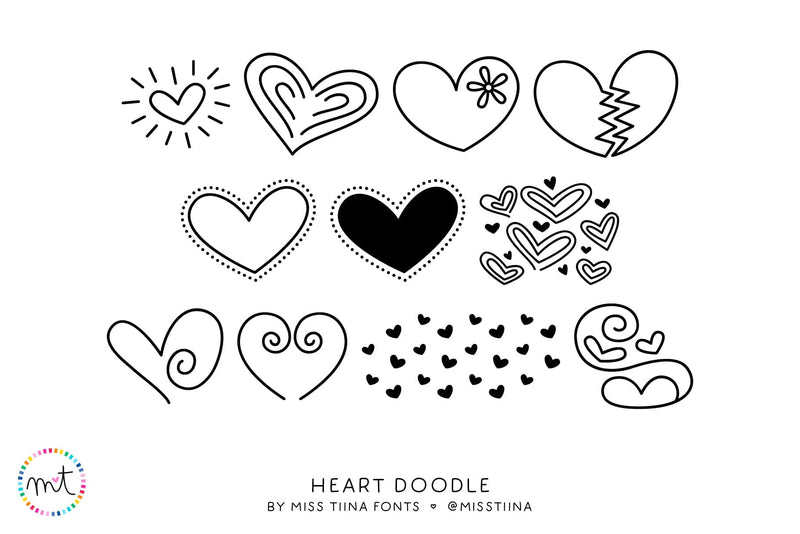 MTF Heart Doodle - So Fontsy