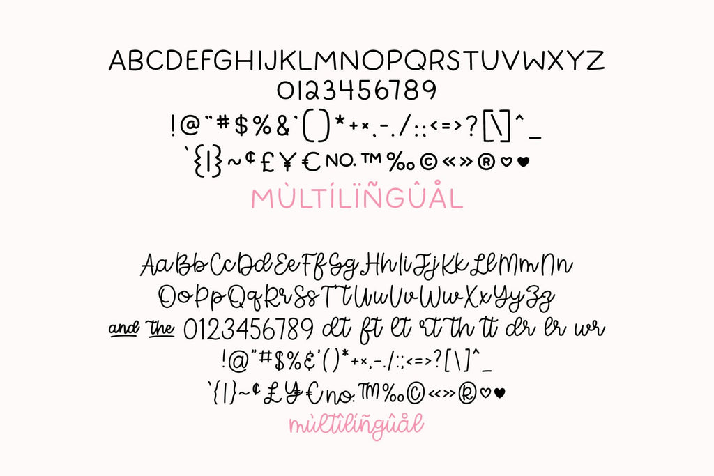 MTF Keen Hand & Letters of Love - Font Duo - So Fontsy