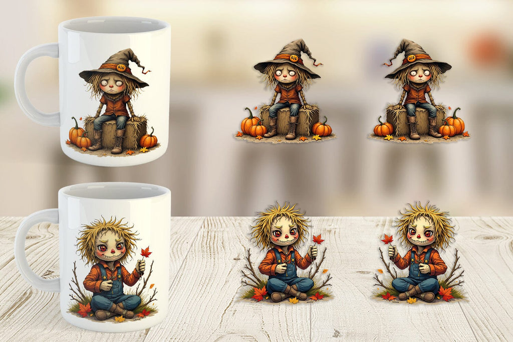 Mug Wrap Grumpy Scarecrow - So Fontsy