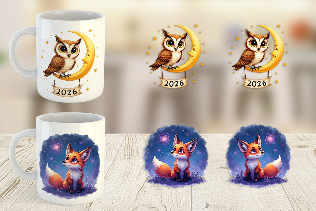 Mug Wrap Magical Midnight Celebration 2026 Animals - So Fontsy