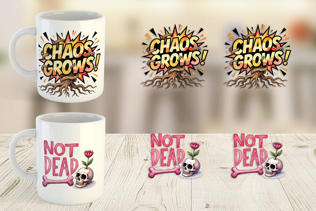 Mug Wrap Messy Growth Reluctant Blooming - So Fontsy