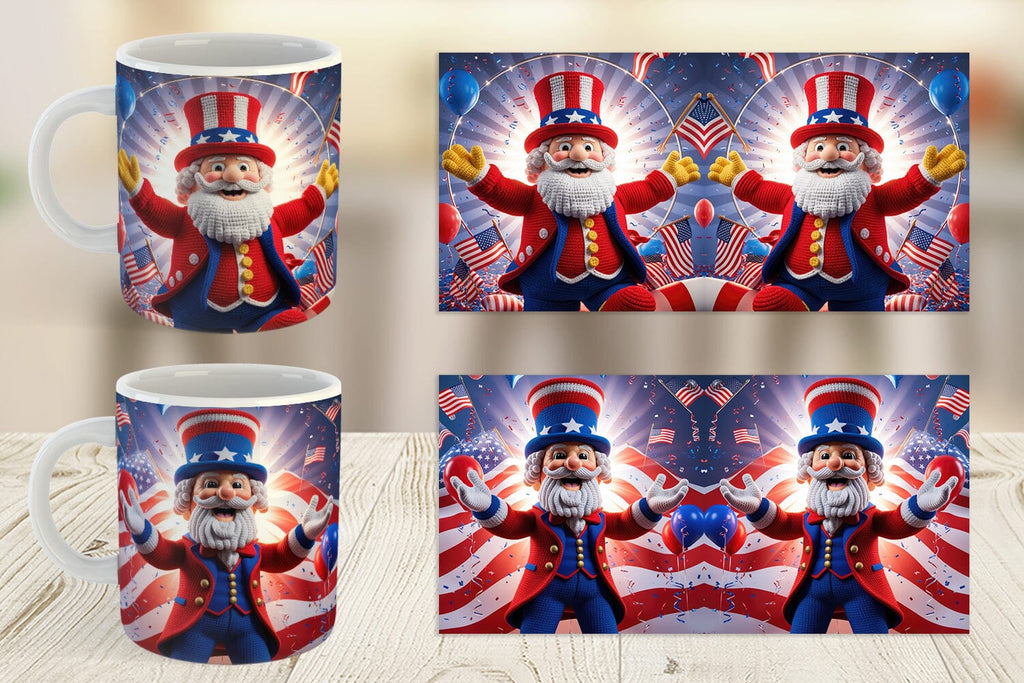 Mug Wrap Patriotic Uncle Sam Crochet - So Fontsy