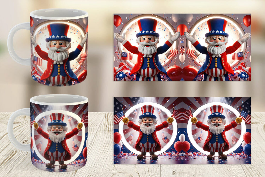 Mug Wrap Patriotic Uncle Sam Crochet - So Fontsy