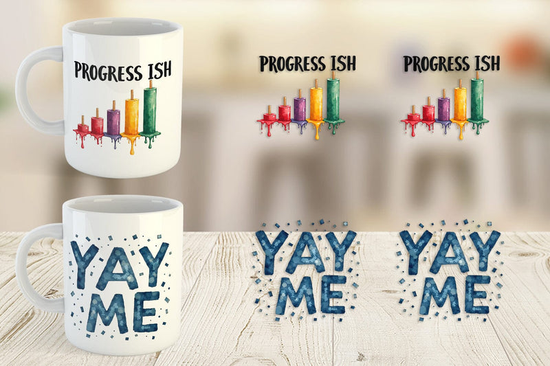 Mug Wrap Sarcastic Sunshine Cynical Hope Watercolor - So Fontsy