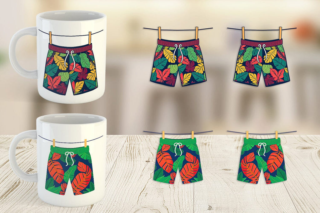 Mug Wrap Swim Trunks - So Fontsy