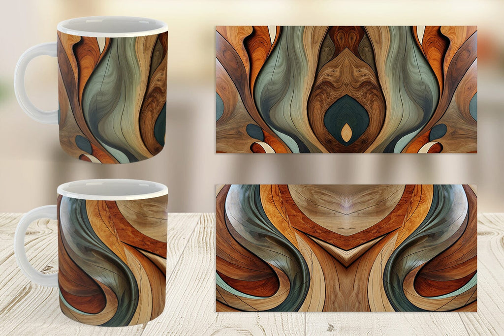 Mug Wrap Wood Wave Texture - So Fontsy