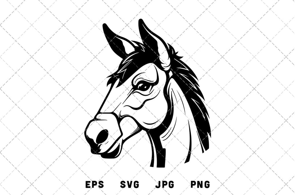 Mule Mascot Graphics - JPG, SVG, PNG, EPS - Digital Download with ...