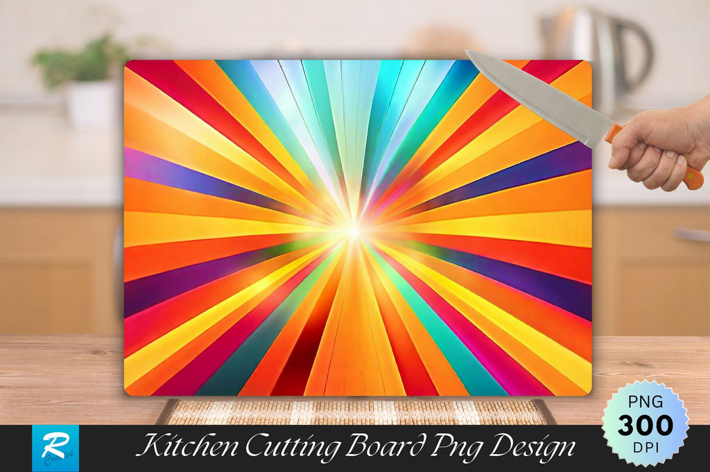 Multicolor Starburst Cutting Board - So Fontsy