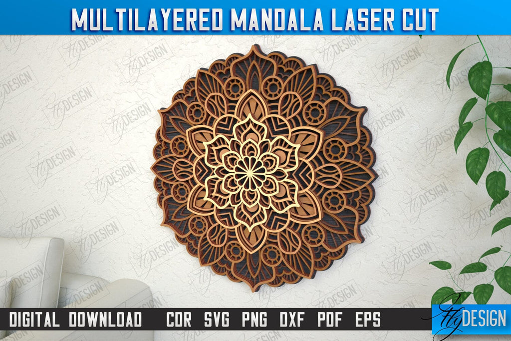 Multilayered Mandala Bundle | Detailed Mandala Design | Wall Art | CNC ...