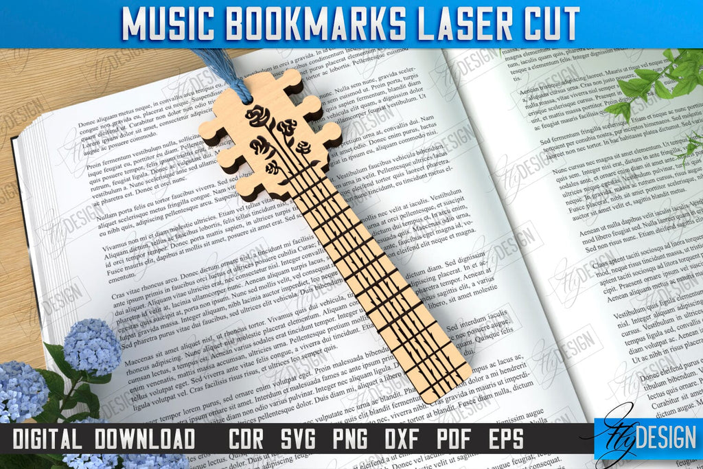 Music Bookmark Laser Cut | Laser-Engraved Bookmark | Book Lover | Book ...