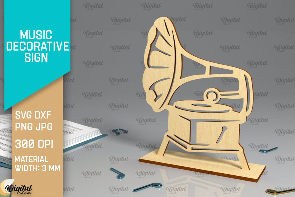 Music Decorative Signs Laser Cut Bundle. Music Signs SVG Design - So Fontsy