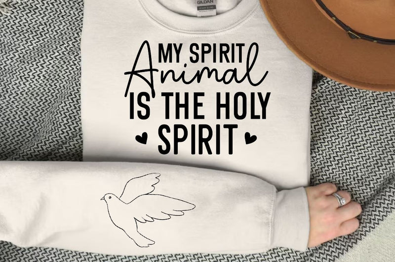 My Spirit Animal is the Holy Spirit Sleeve SVG Design, Christian Sleeve ...