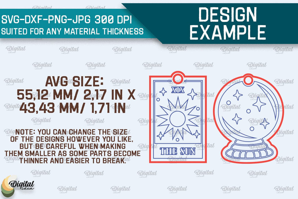 Mystic Wooden Keychains SVG Bundle. Magic Keychains Laser Cut - So Fontsy