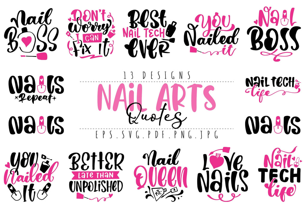 Nail Art SVG Bundle - So Fontsy
