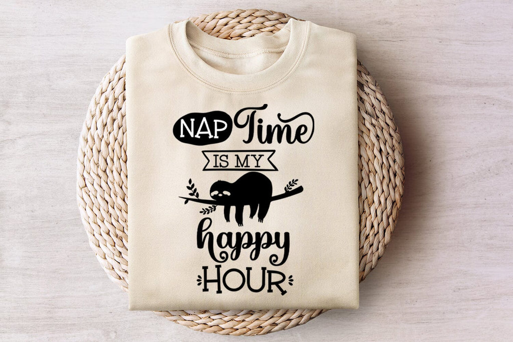 Nap Time is My Happy Hour I Funny Sloth Life SVG I Sloth SVG - So Fontsy