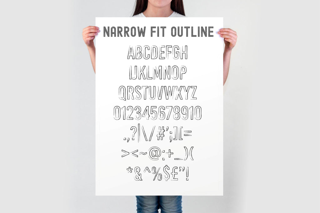 Narrow Fit Font | 2 Styles: Regular & Outline | SVG, OTF, TTF | Sporty ...