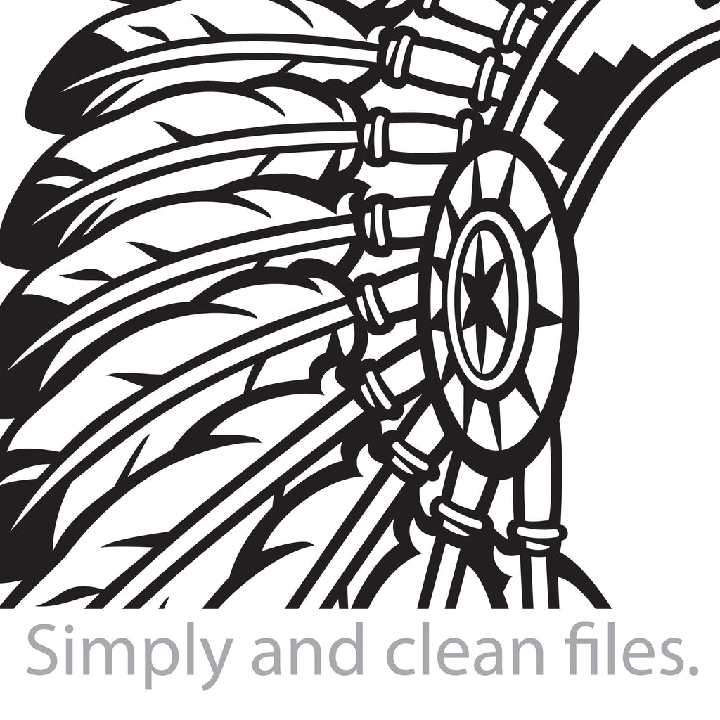 Native American chief headdress (Indian Warrior). Cut files for Cricut ...