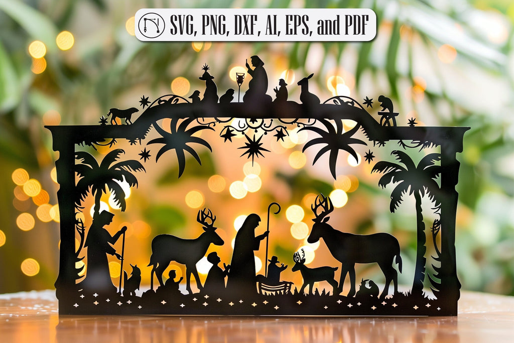 Nativity Scene Laser Cut SVG file - So Fontsy