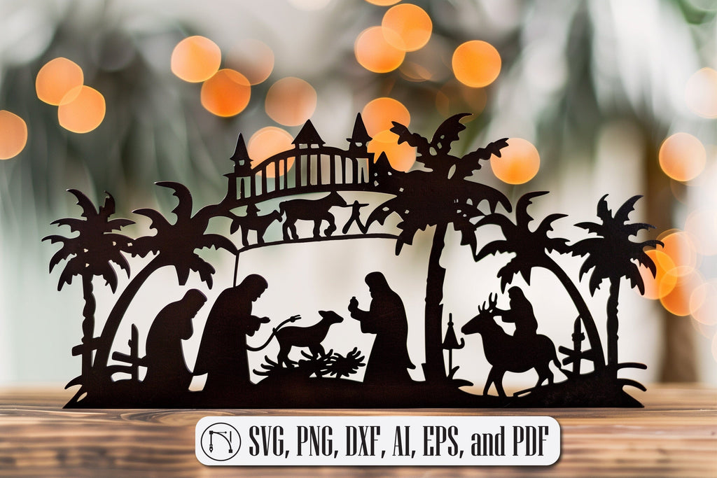 Nativity Scene Laser Cut SVG file - So Fontsy