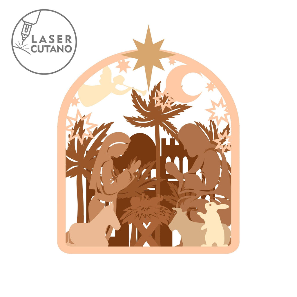 Nativity Scene Multilayer Template, Christmas Home Decor, Wood Cut ...