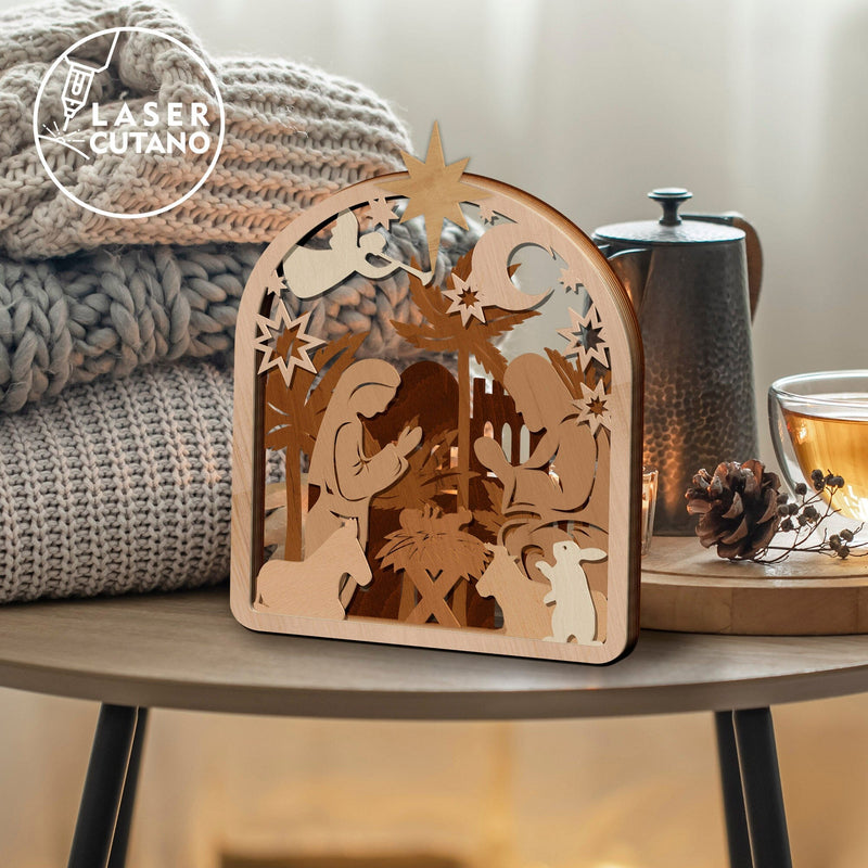 Nativity Scene Multilayer Template, Christmas Home Decor, Wood Cut ...