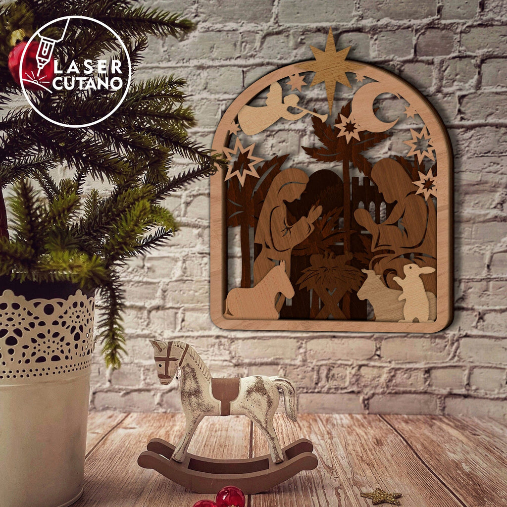 Nativity Scene Multilayer Template, Christmas Home Decor, Wood Cut ...