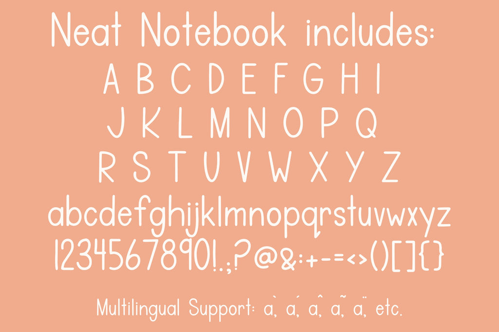 Neat Notebook, Neat Handwritten Font - So Fontsy