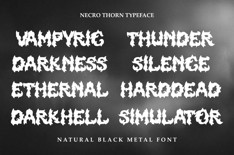 Necro Thorn - Black Metal Font - So Fontsy