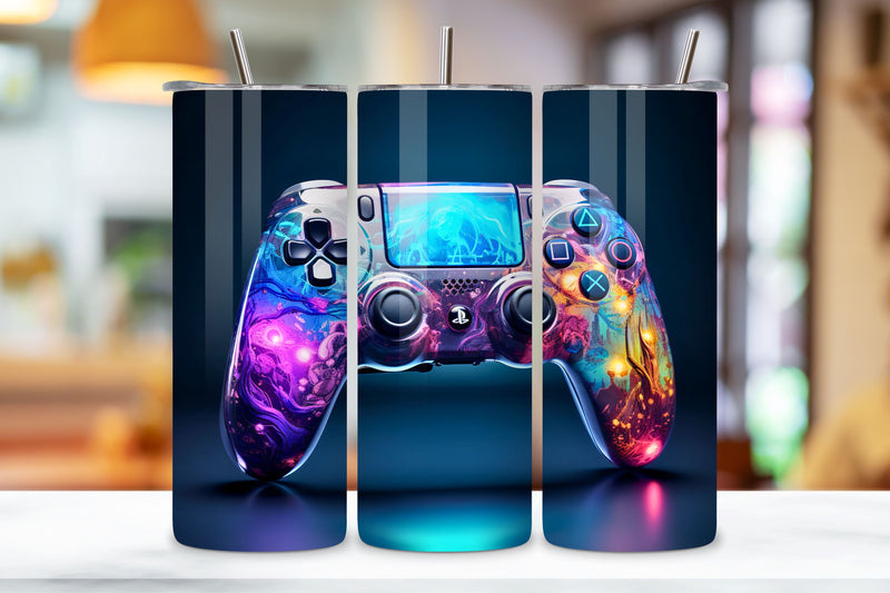 Neon Gamer Tumbler sublimation designs download PNG, Game, Gamer ...