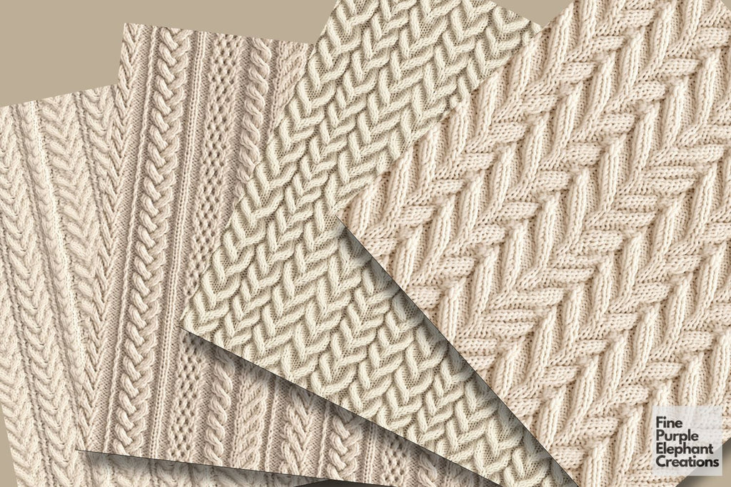 Neutral Knit Fabric Texture Sublimation - So Fontsy