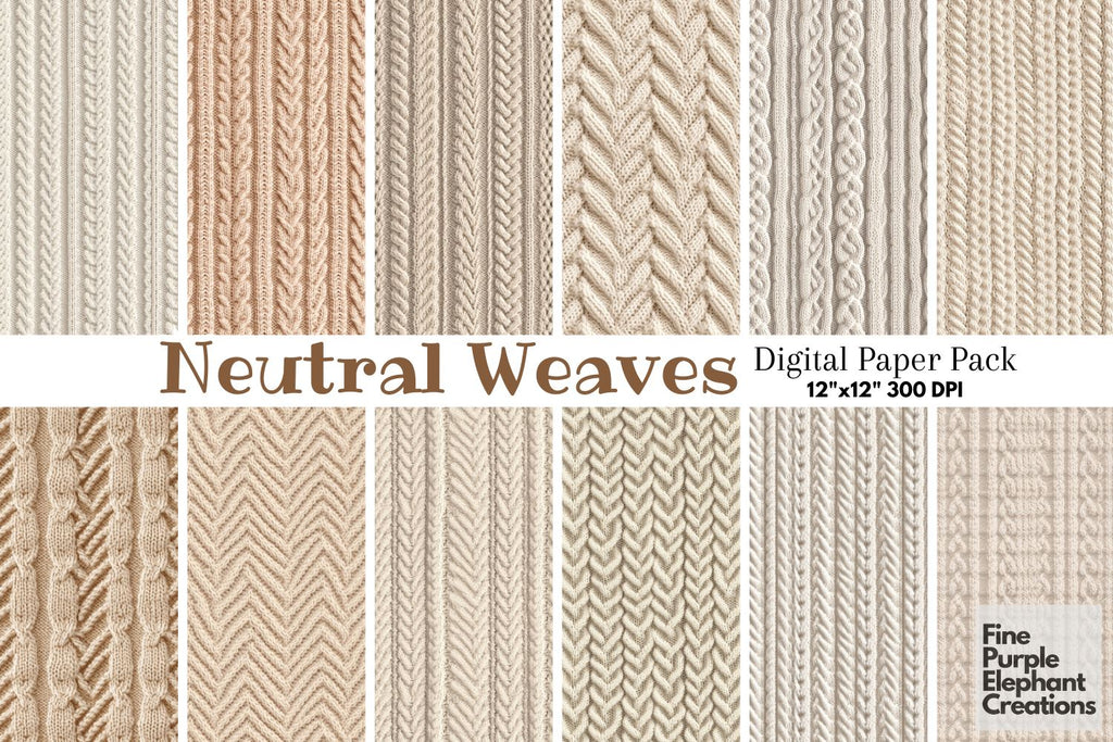 Neutral Knit Fabric Texture Sublimation - So Fontsy