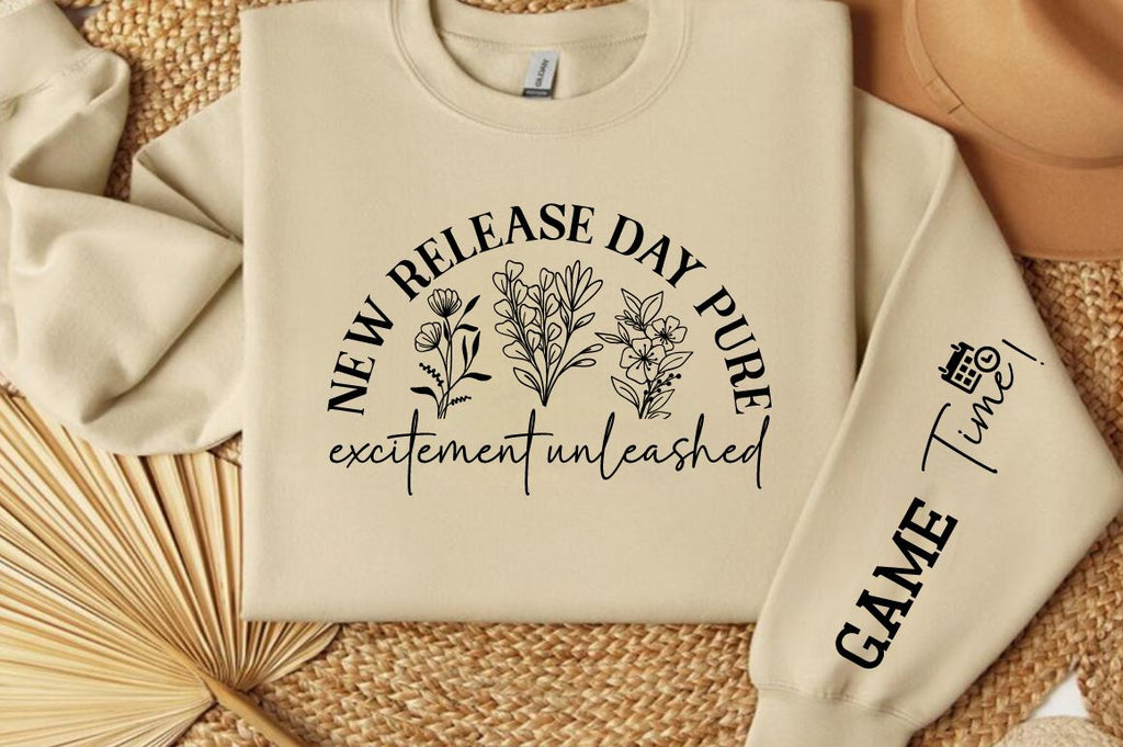New release day pure excitement unleashed Sleeve SVG Design - So Fontsy