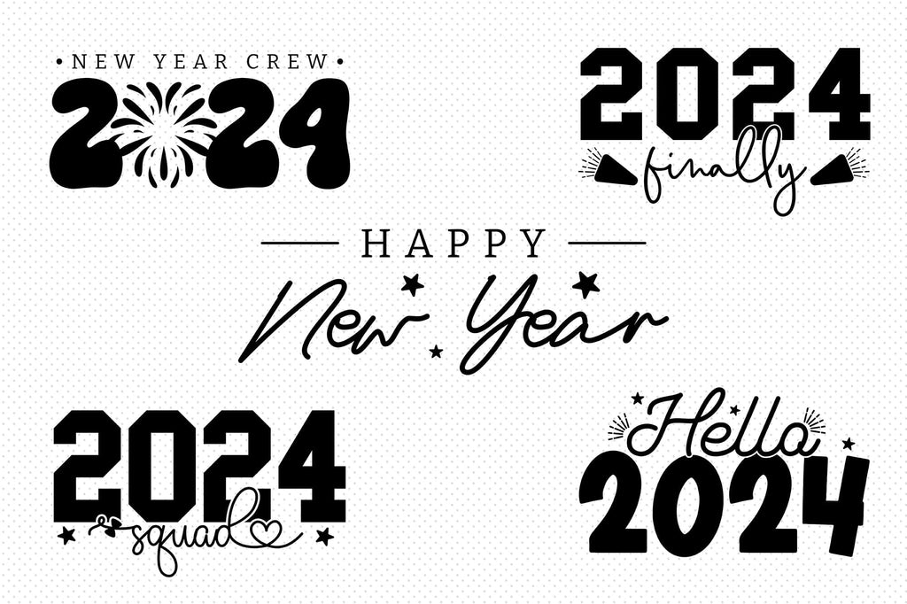 New Year 2024 SVG Bundle - So Fontsy
