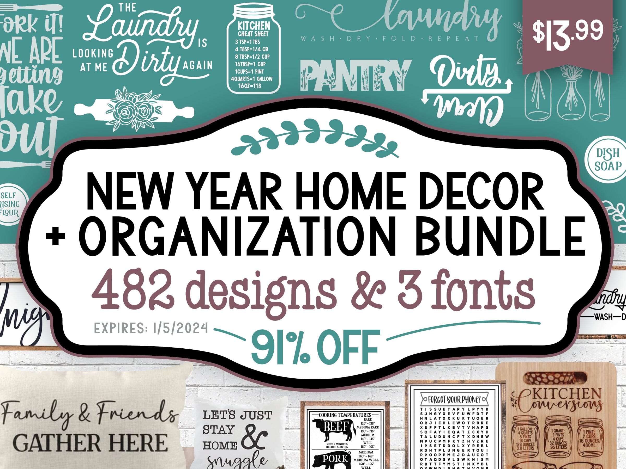 New Year Organization Design Bundle | So Fontsy