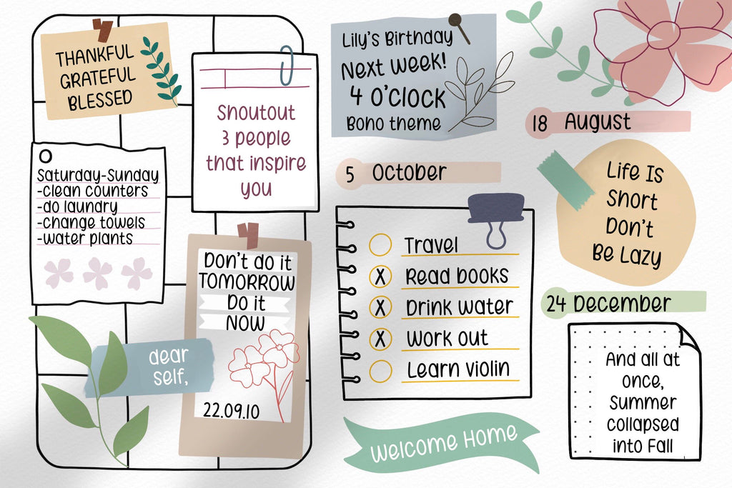New Year Plan - Handwriting Font - So Fontsy