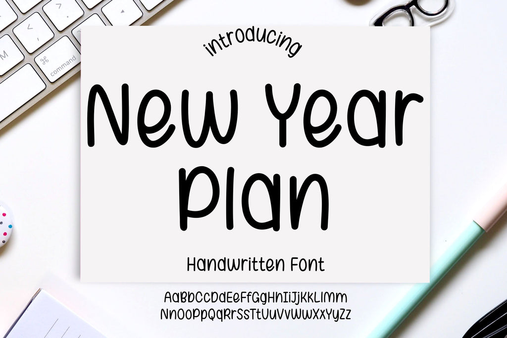 New Year Plan - Handwriting Font - So Fontsy